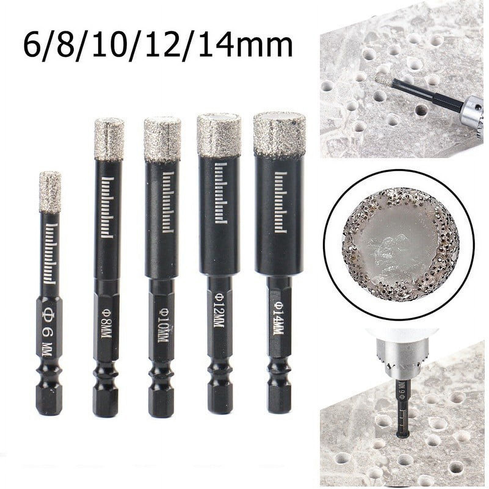 6/8/10/12/14Mm Diamond Drill Bit Hex Shank For Drilling Granite Marble ...