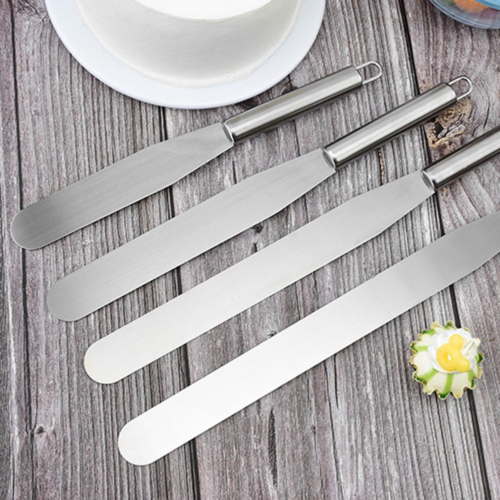6/8/10/12 Inch Stainless Steel Pastry Spatula Cake Cream Icing Spreader ...