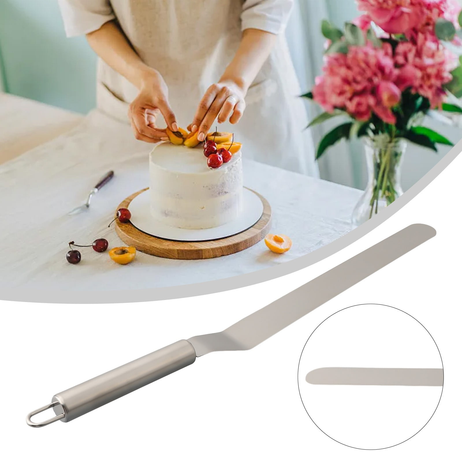 6/8/10/12 Inch Stainless Steel Pastry Spatula Cake Cream Icing Spreader ...