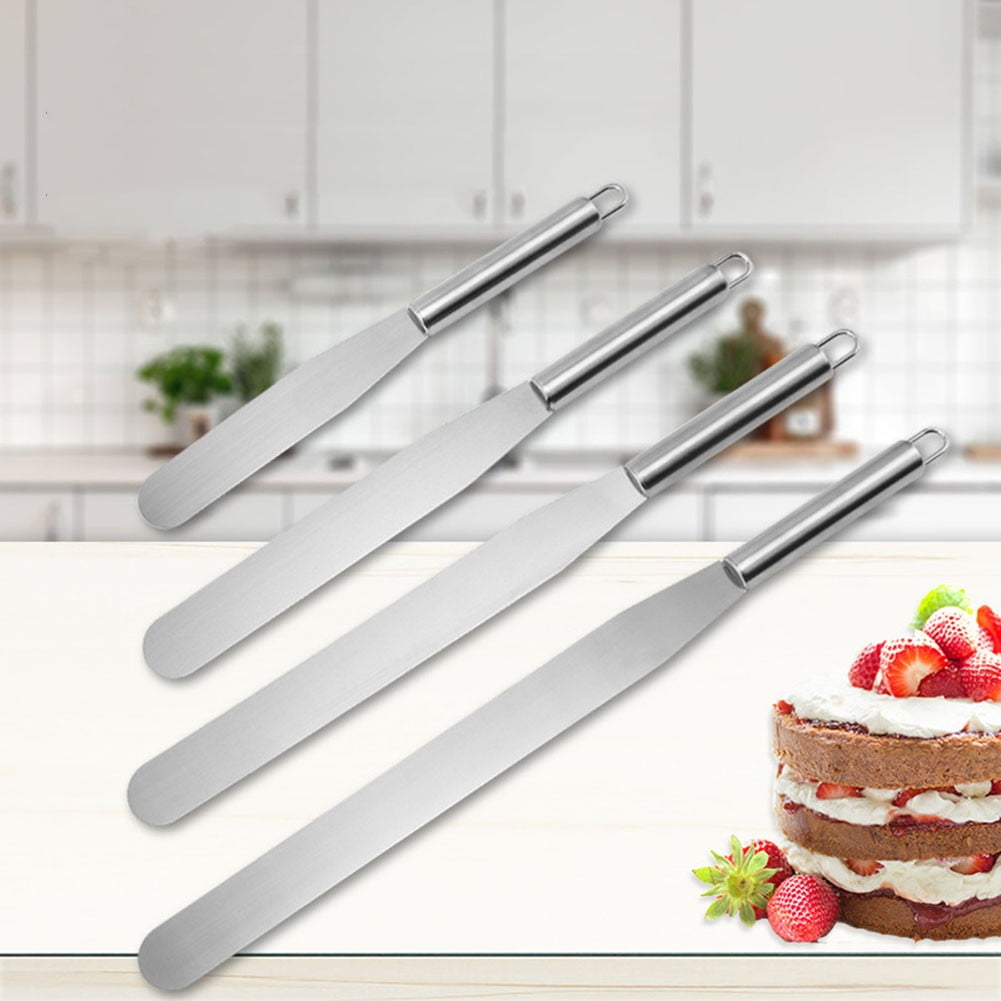 6/8/10/12 Inch Stainless Steel Pastry Spatula Cake Cream Icing Spreader ...