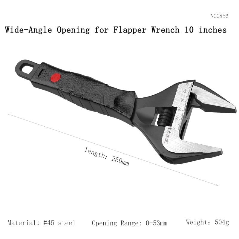 6/8/10/12 inch Adjustable Spanner Universal Key Nut Wrench Opening ...