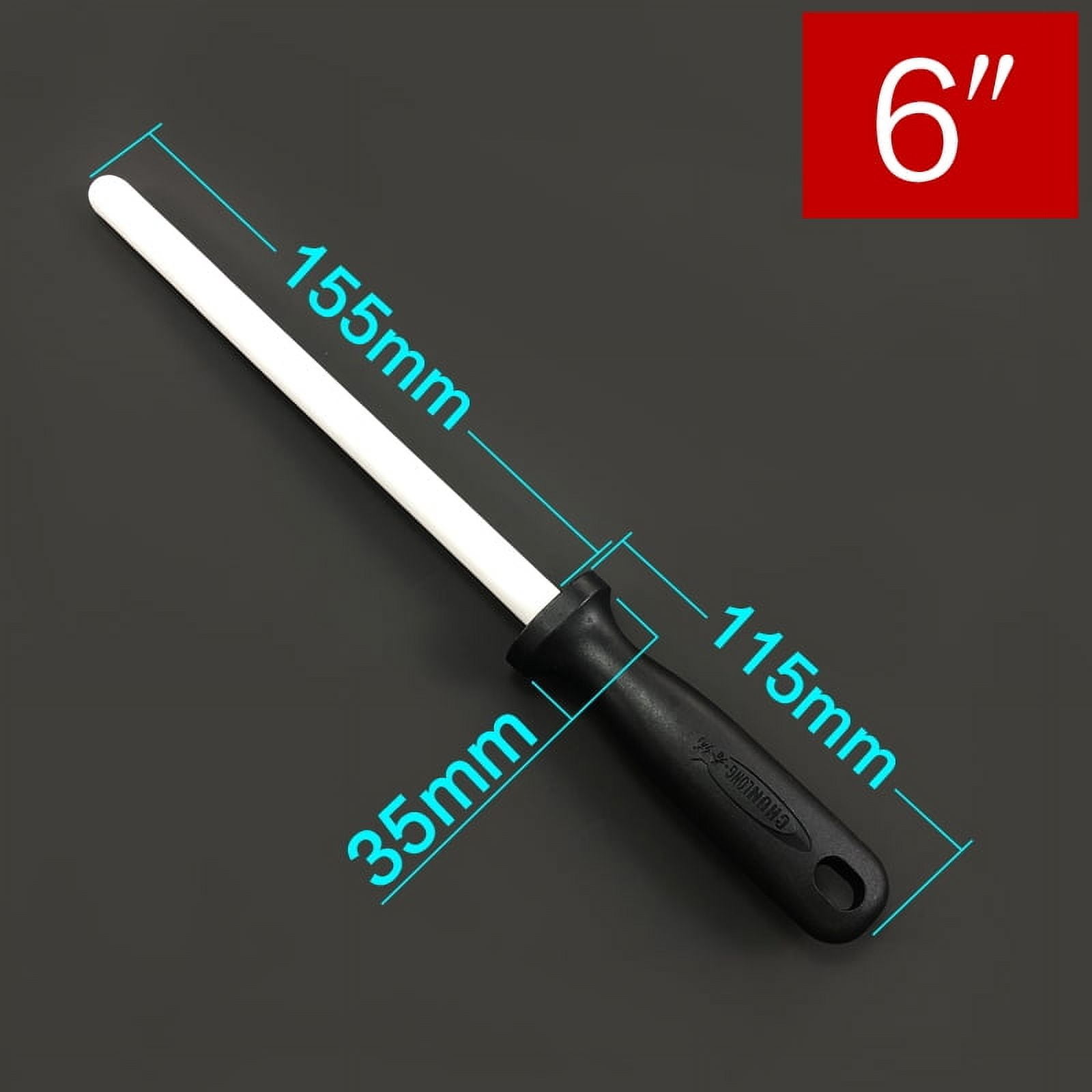 6 8 10 12 inch Sharpening Rod Ceramic Rod Knife Sharpener Honing Knife ...