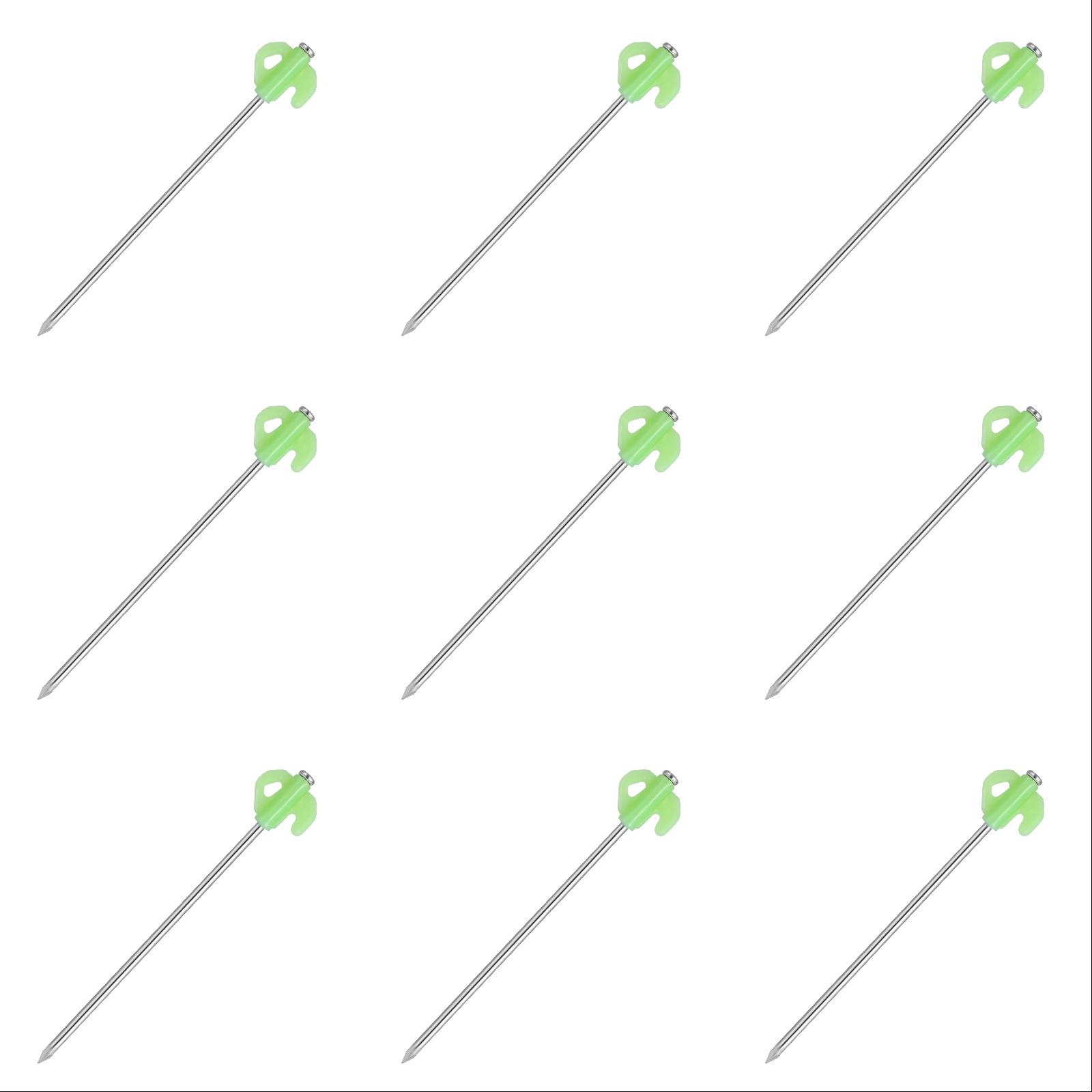 6/8/10/12Pcs 8.2x1.5 Inch Glow in The Dark Tent Stakes for Camping ...
