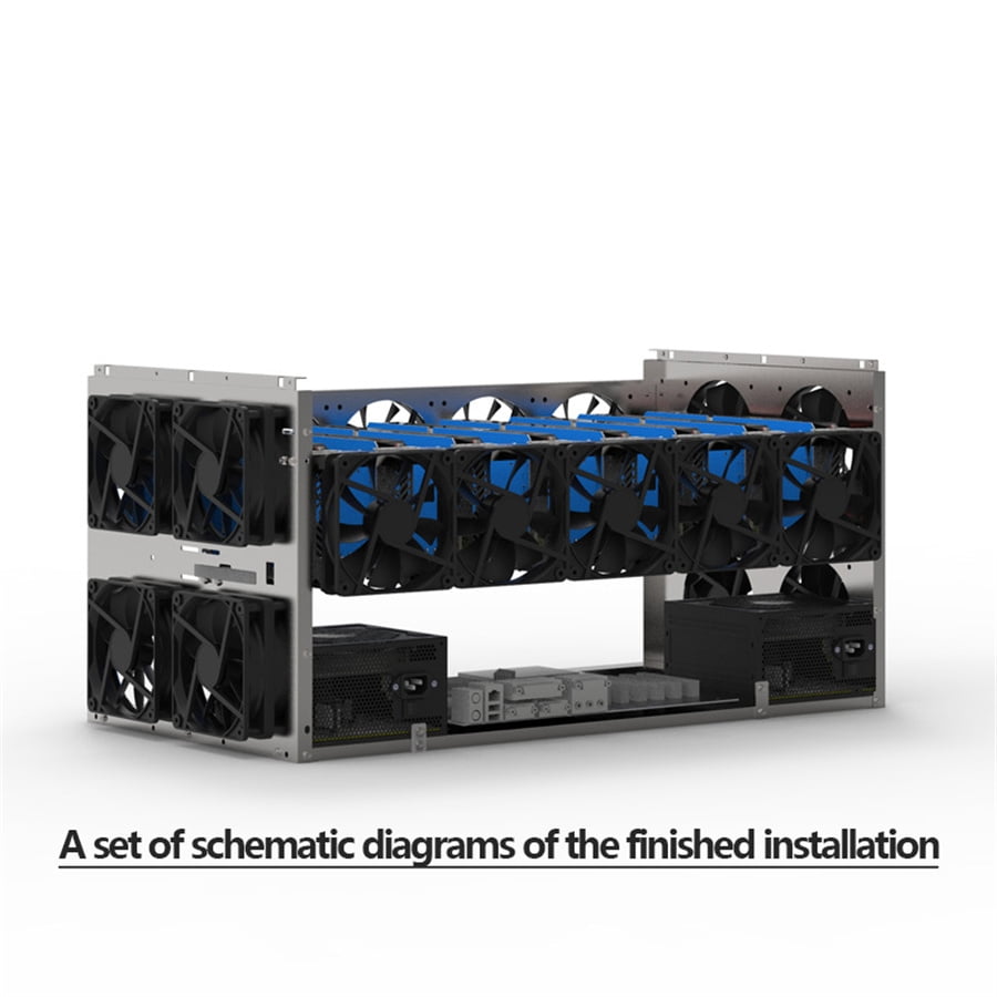 6/8/10 GPU Open Air Heighten Mining Rig Frame Case Computer For ETH BTC ...