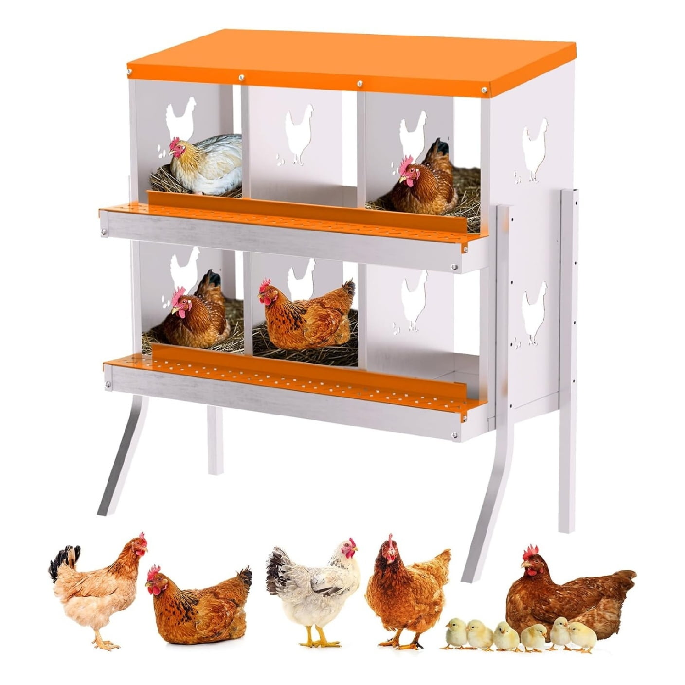 6/8/10 Hole Chicken Nest Box, Chicken Nesting Boxes for Laying Eggs ...