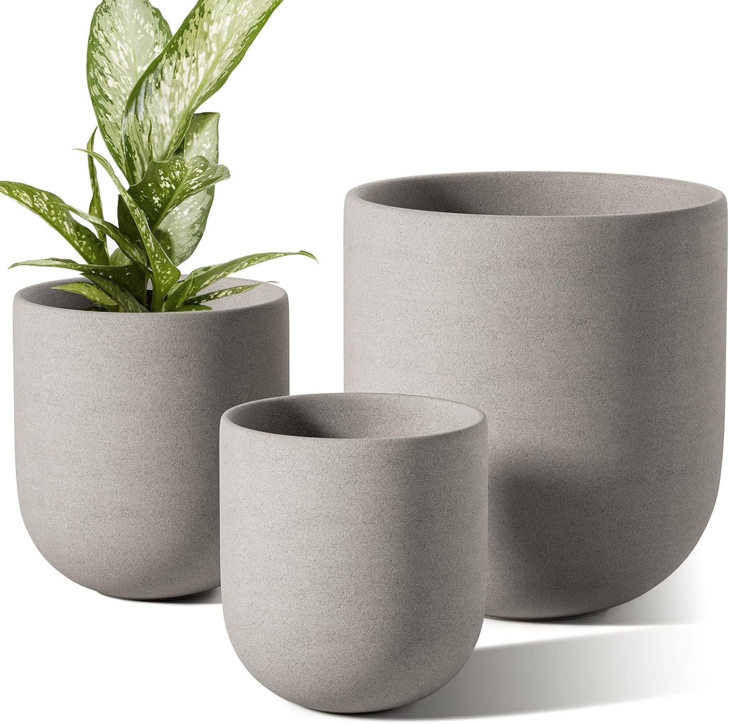 6+8+10 Inch Plant Pots Indoor, Ceramic Planters for Indoor Plants ...