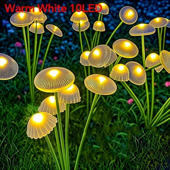 6/8/10 LED Solar Jellyfish Lights Mushroom Lights Outdoor Yard Solar Lawn Landscape Lights ...
