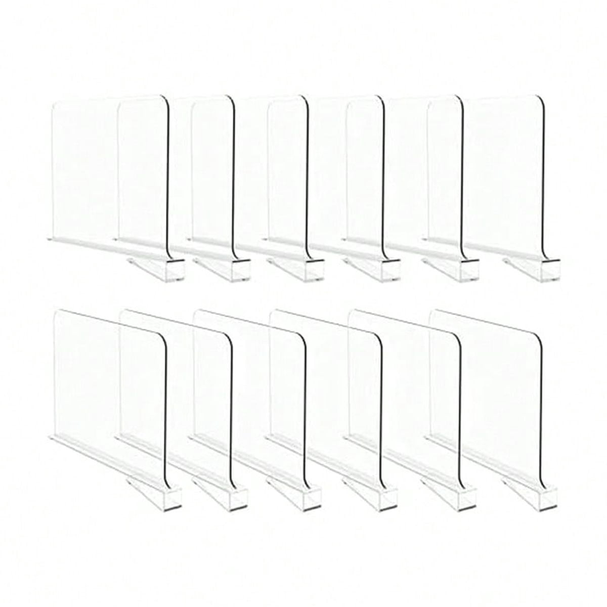 6/8/12 Pack Acrylic Shelf Dividers For Closet Organization, Closet ...