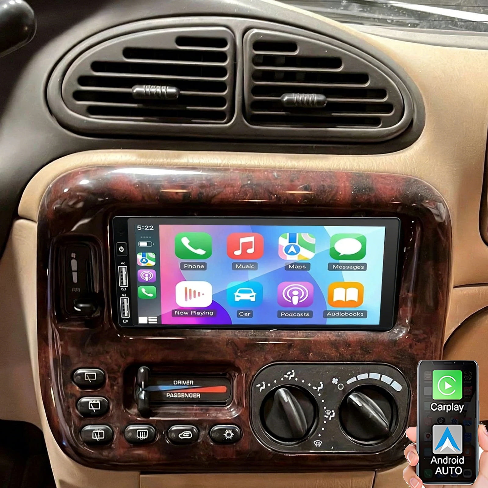 Gsuatey 6.8” Car Radio for 1990-2000 Chrysler Town & Country Grand ...