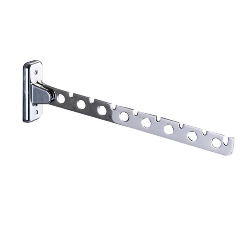 6/8 Holes Foldable Wall Mounted Stainless Steel Clothes Hanger Hook ...
