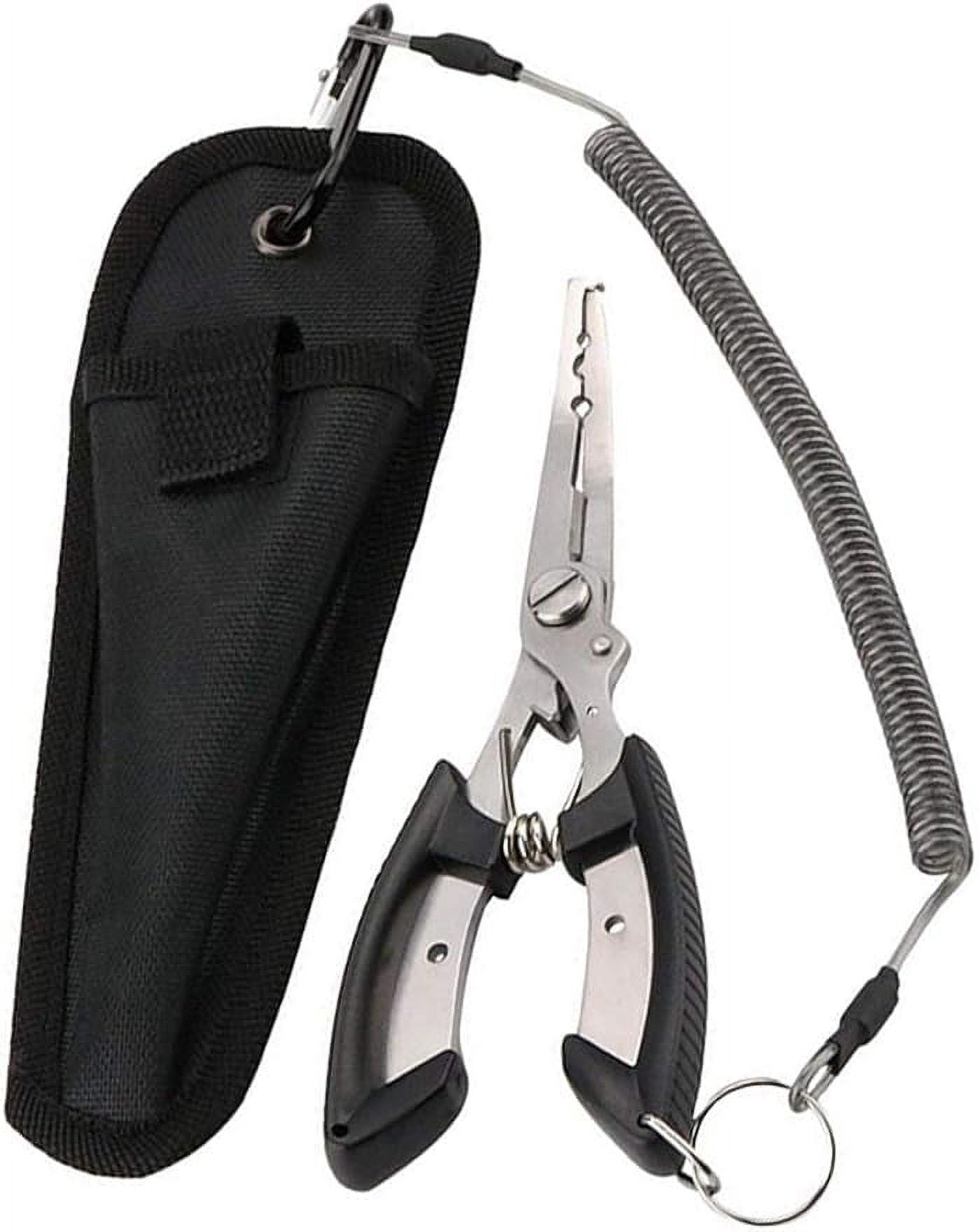 6.8 In Long Fishing Pliers Stainless Steel with Sheath and Lanyard ...