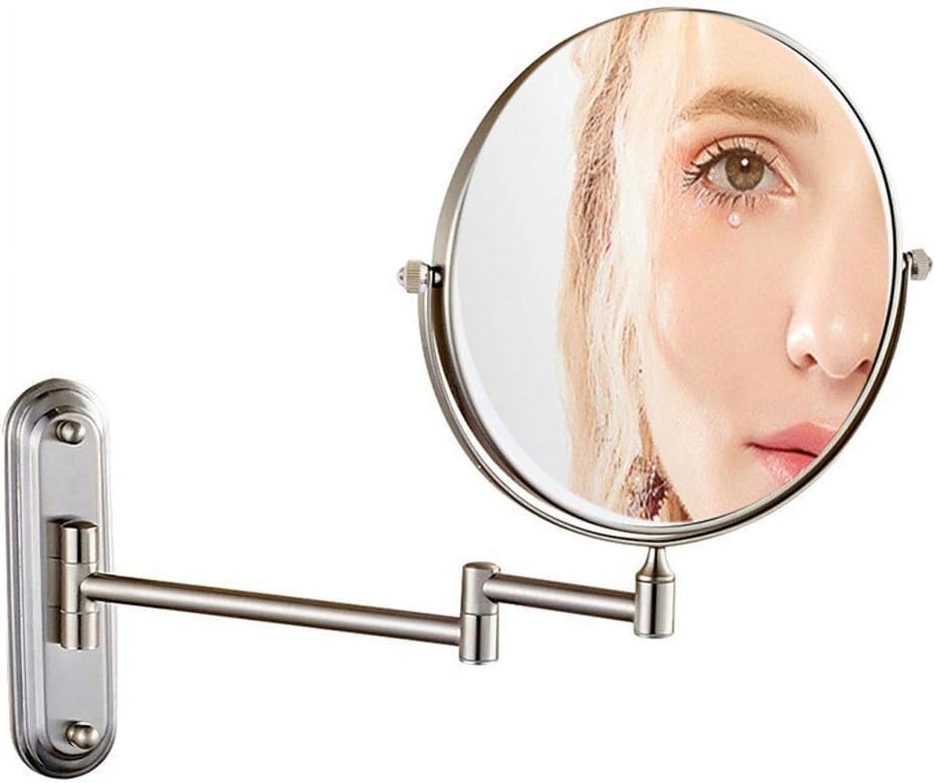 6/8-Inch Wall Mounted Makeup Mirror, Two-Sided Swivel Wall Mount Mirror ...