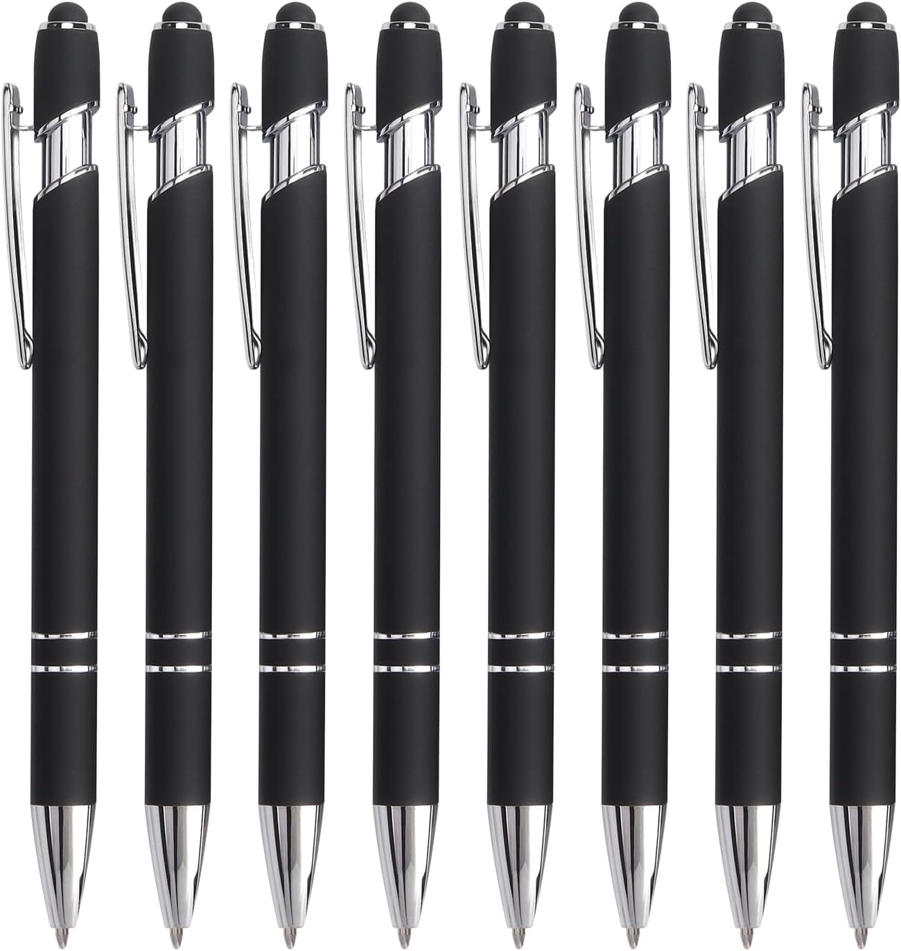 6 /8 Pack Ballpoint Pen 2-in-1 Stylus Retractable Ballpoint Pen with ...