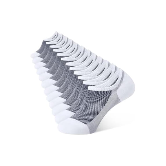 6/8 Pairs Mens No Show Socks Cotton Ankle Socks with Non Slip Grips for ...