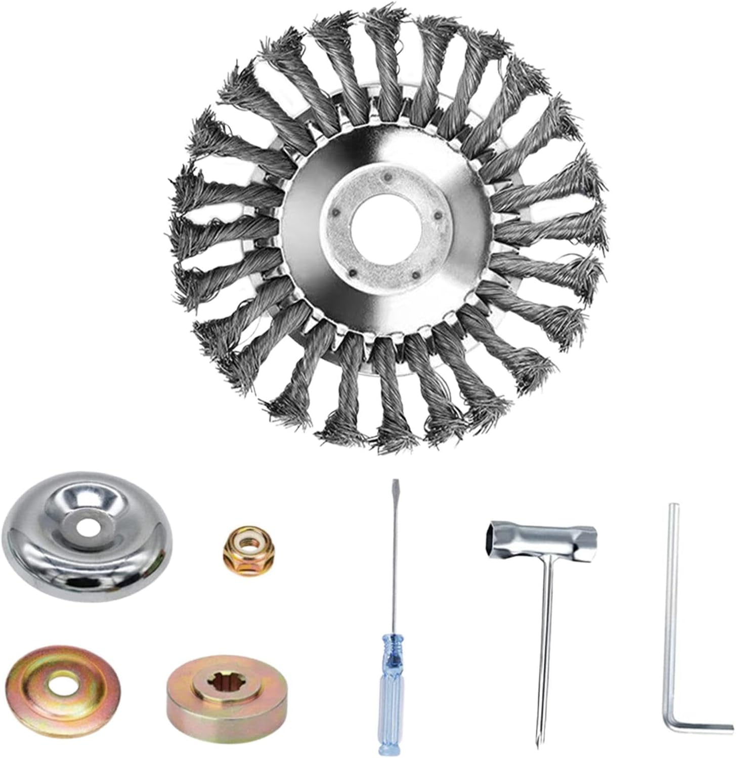 6"/8"Unbreakable Wired Trimmer Blade, Steel Wire Cutter Trimmer Head ...