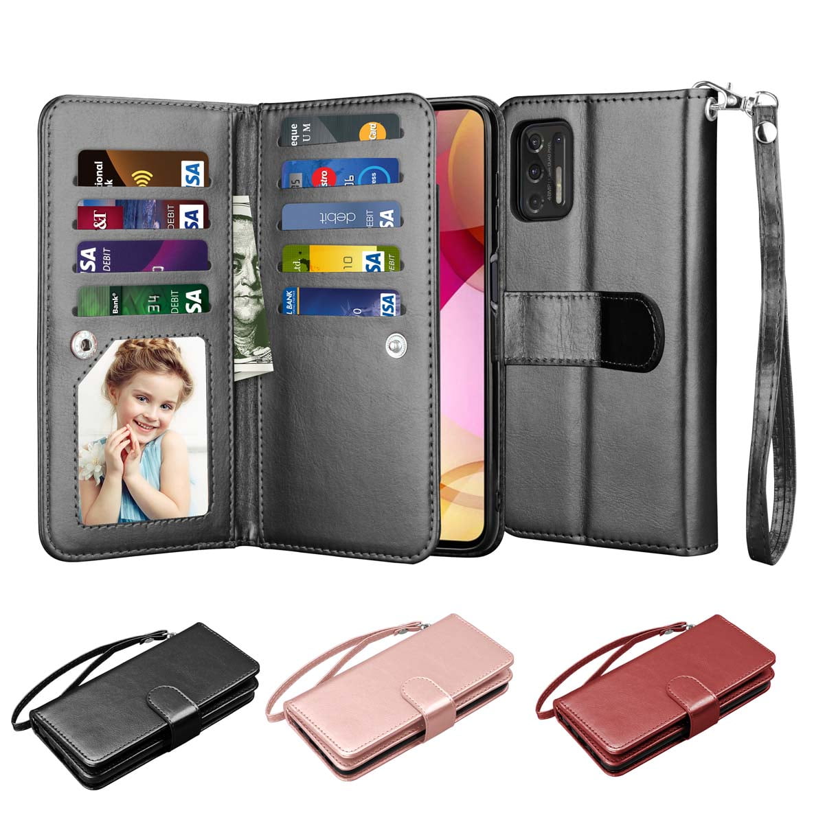 6.8" Wallet Case for Moto G Stylus, for Motorola Moto G Stylus 2021 PU ...