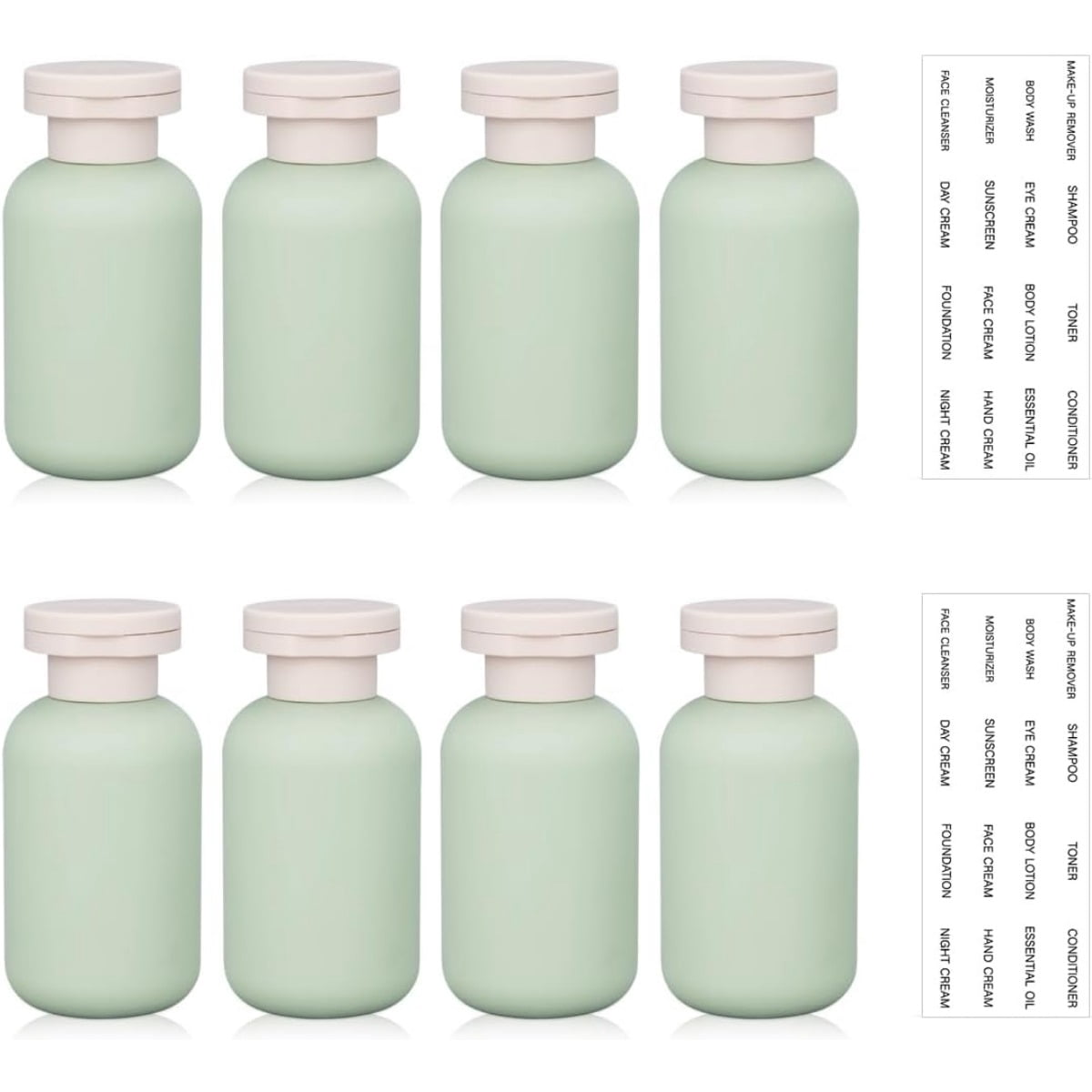 6.8 oz Plastic Travel Shampoo Bottles, Refillable Flip Cap Squeeze ...