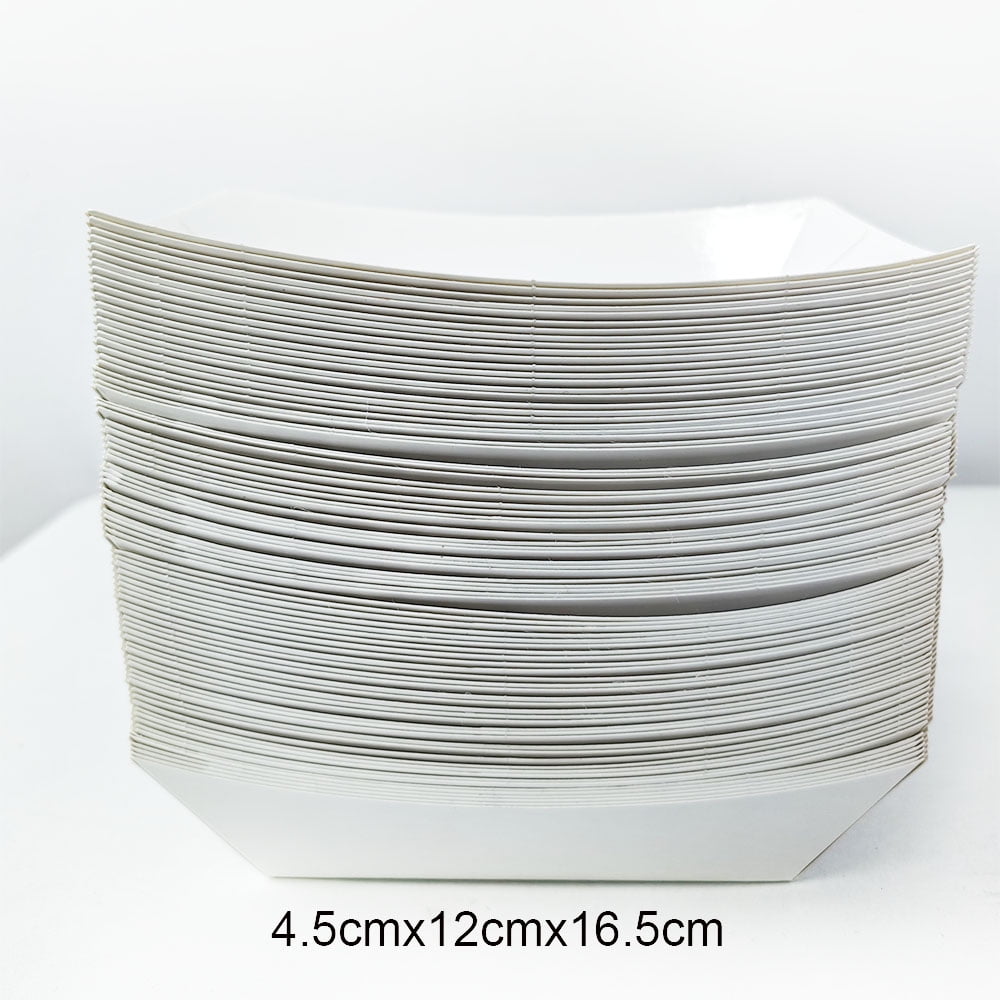 6-80pcs Colorful Paper Food Boat Trays Disposable Paper Boats ...