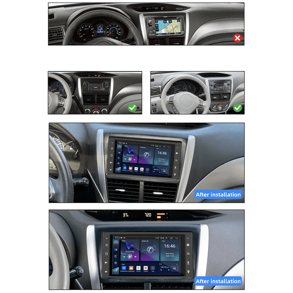 6.83 Inch Car Stereo Radio for Subaru Forester 2009-2012 Android 14 2 ...
