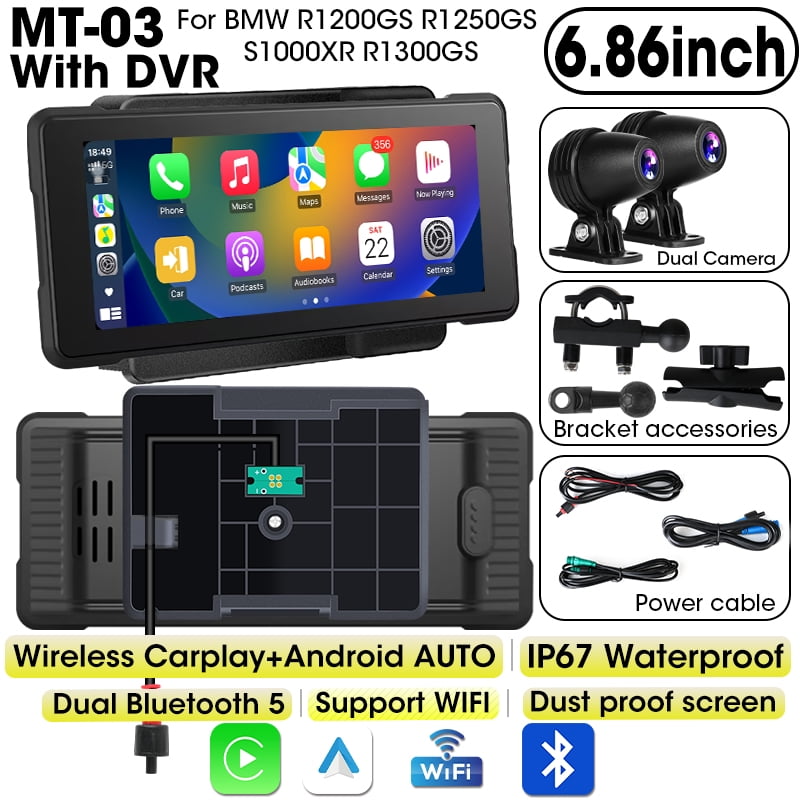 6.86 Inch DVR Motorcycle For BMW R1200GS R1250GS S1000XR R1300GS GPS ...