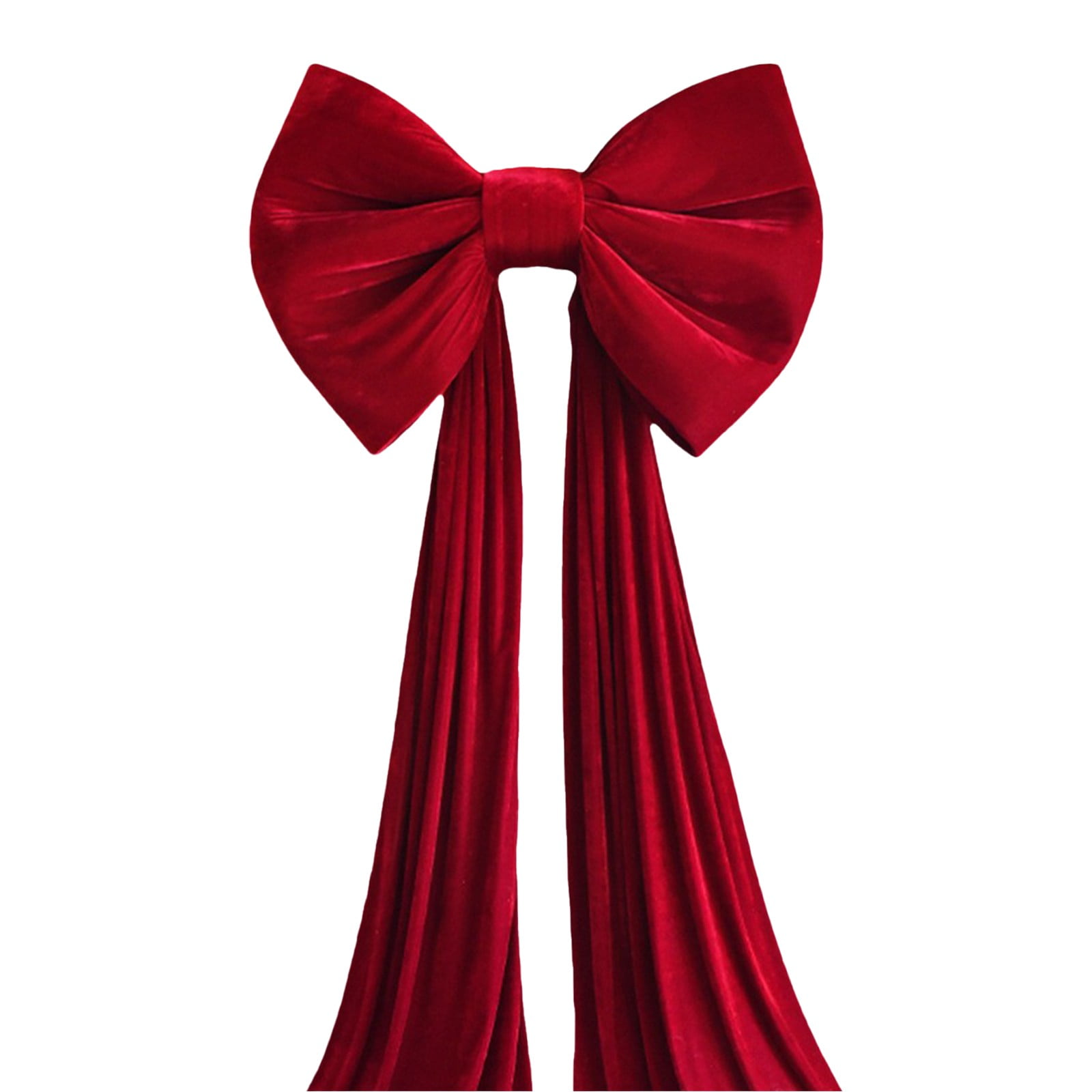 6.89 Ft Christmas Bow Large Velvet Bows Christmas Tree Topper Big Red ...