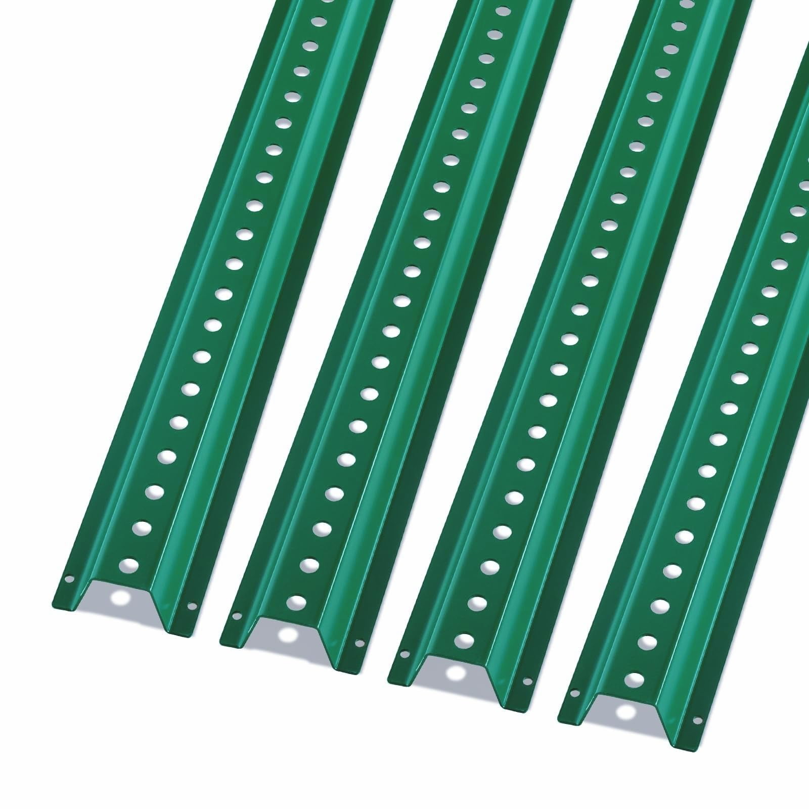 6/8FT U-Channel Sign Post, Green Heavy Duty Steel Fixed Fence Post ...