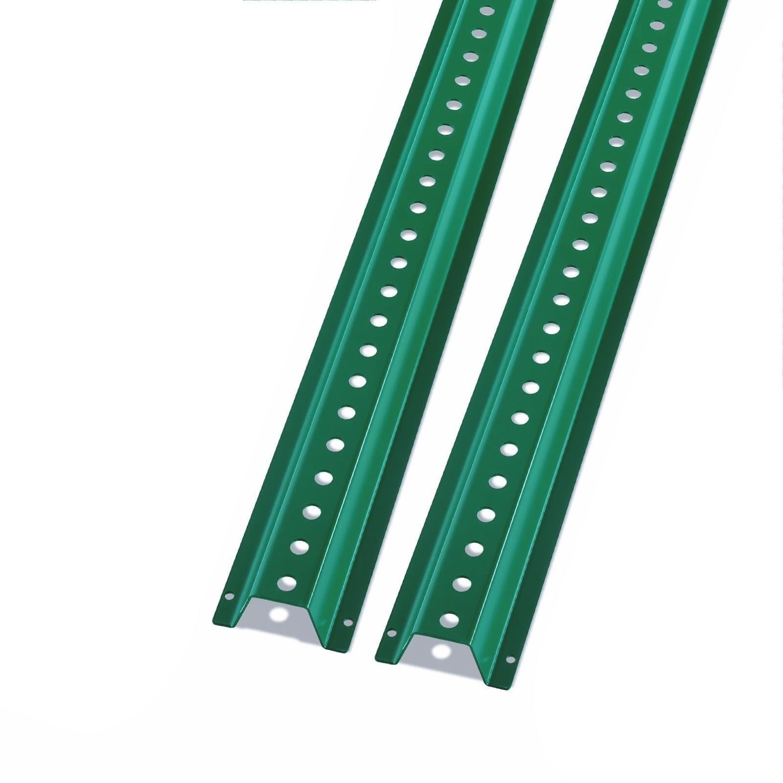 6/8FT U-Channel Sign Post, Green Heavy Duty Steel Fixed Fence Post ...