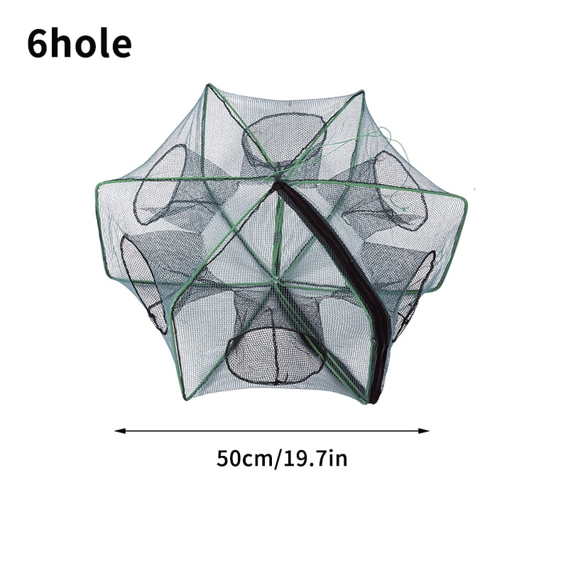 6/8Hole Crayfish Catcher Foldable Mesh for Fishing Crayfish Net Casting ...