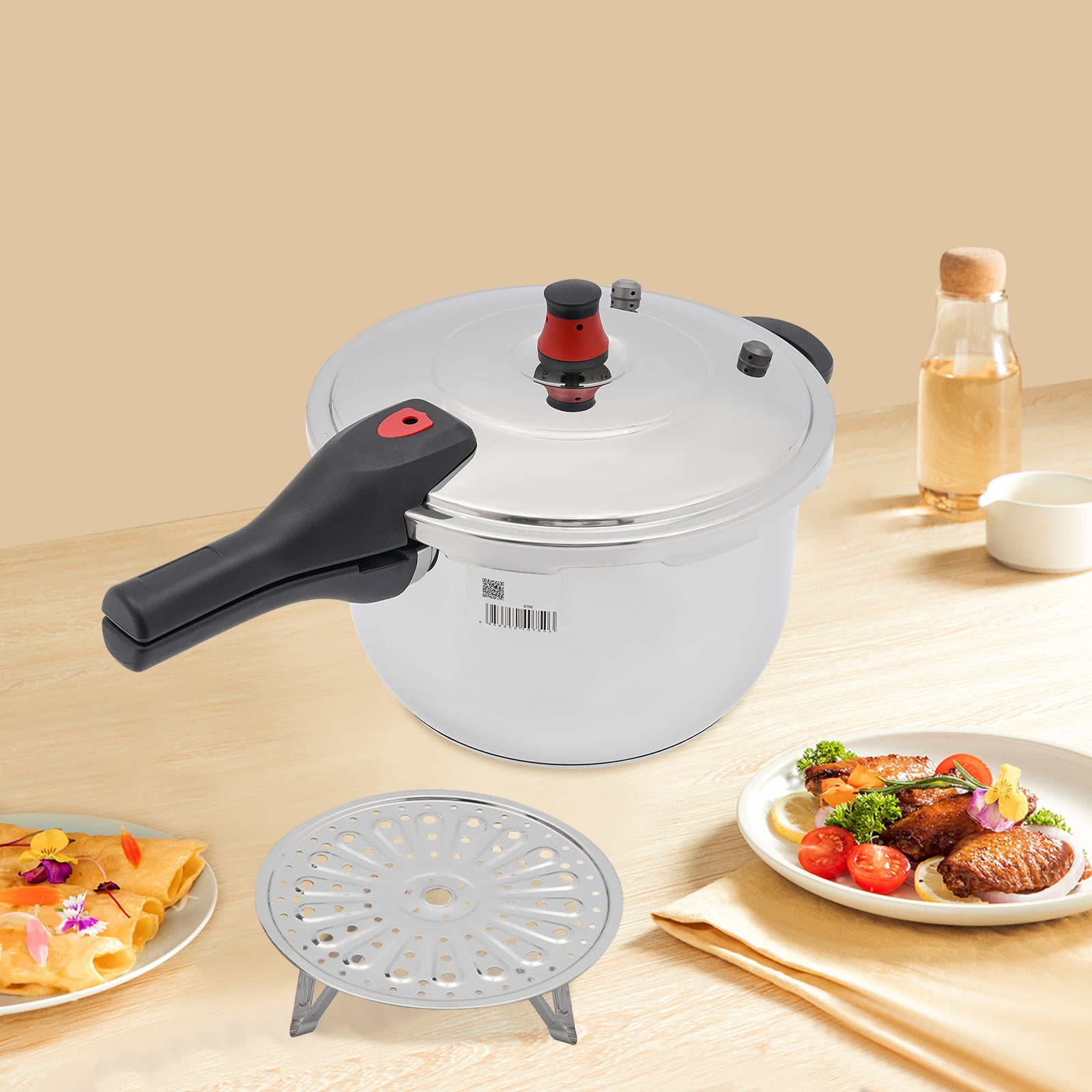 6.8L Round Pressure Pot Pressure Cooker Stainless Steel Pressure Cooker ...