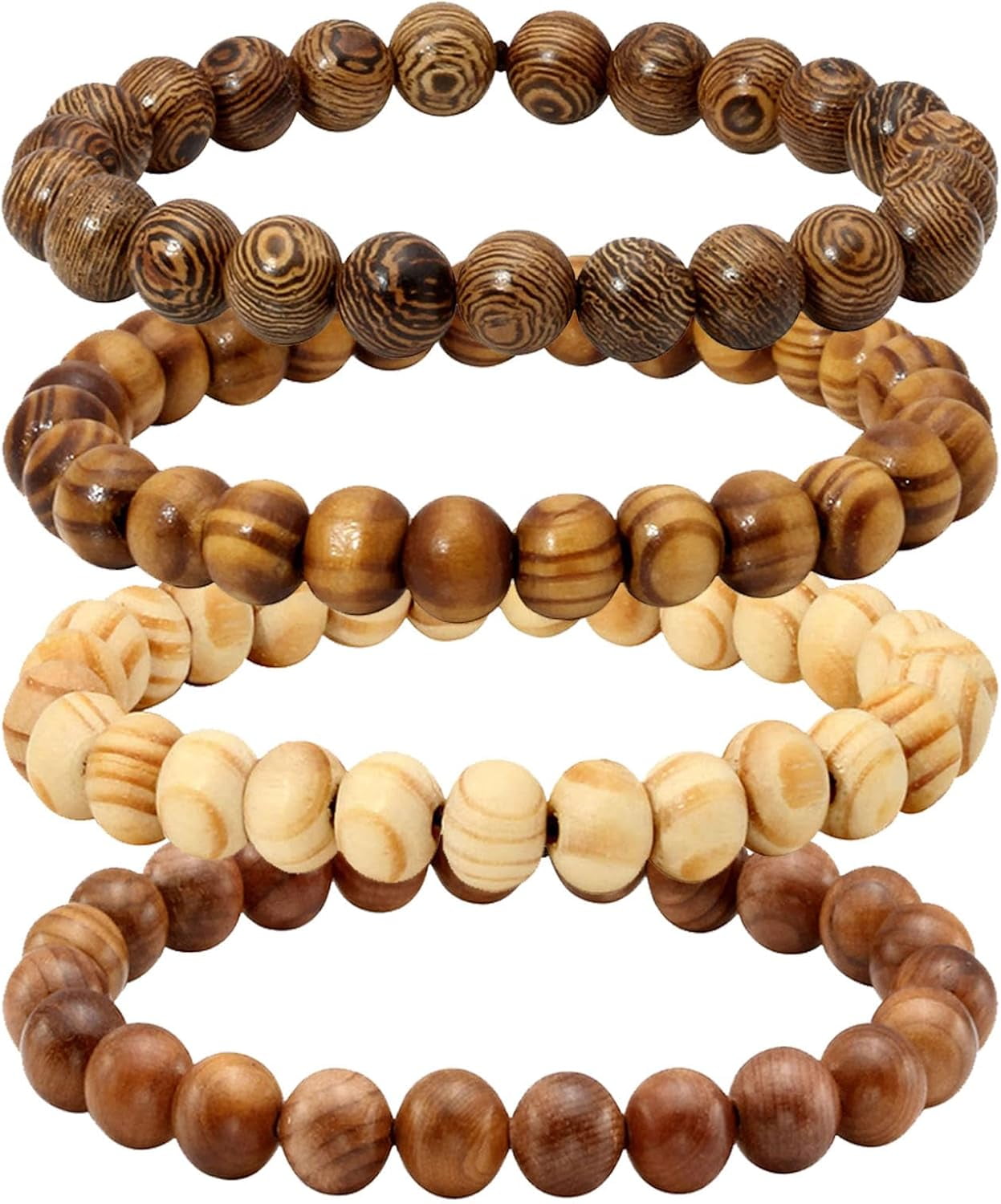 6-8Mm Wood Beads Bracelet Prayer Beads For Meditation Buddha Tibetan Bracelet For Men And Women ...