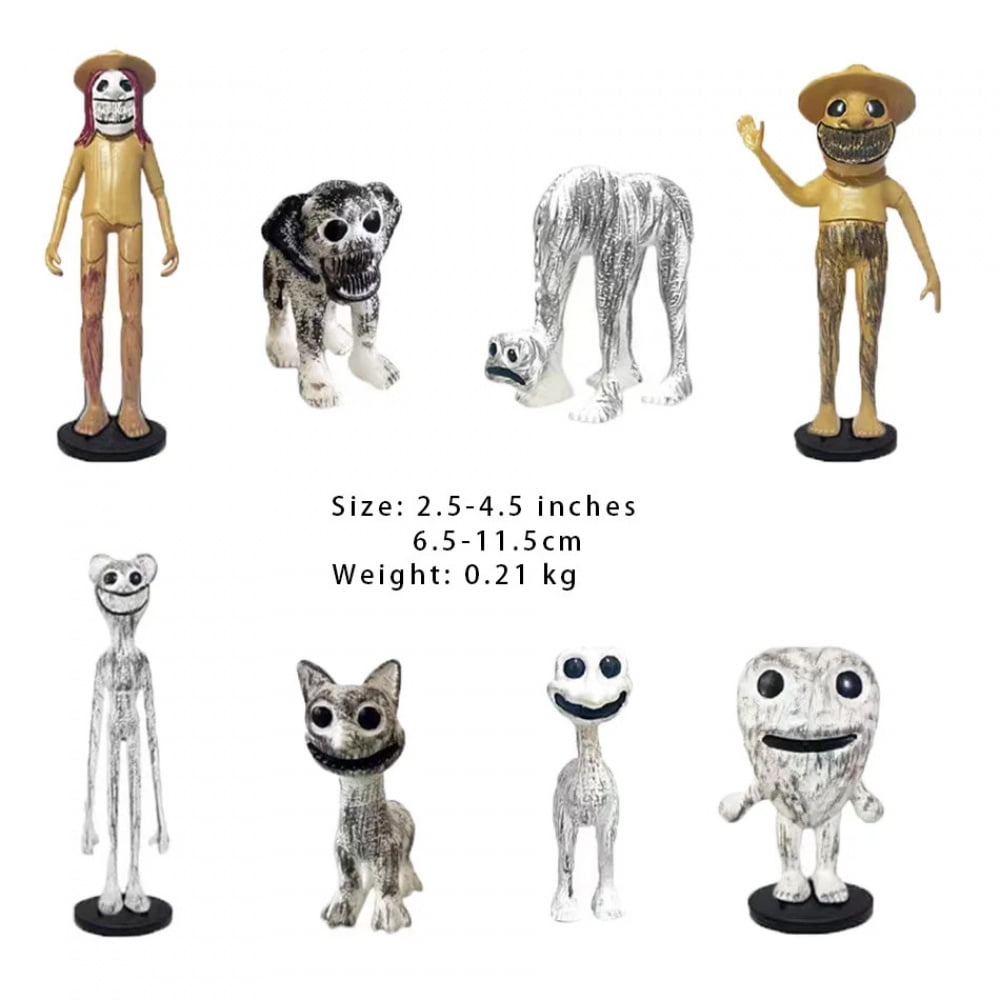 6/8pcs Zoonomally Action Figure Horror Game Figure Models Decorative ...