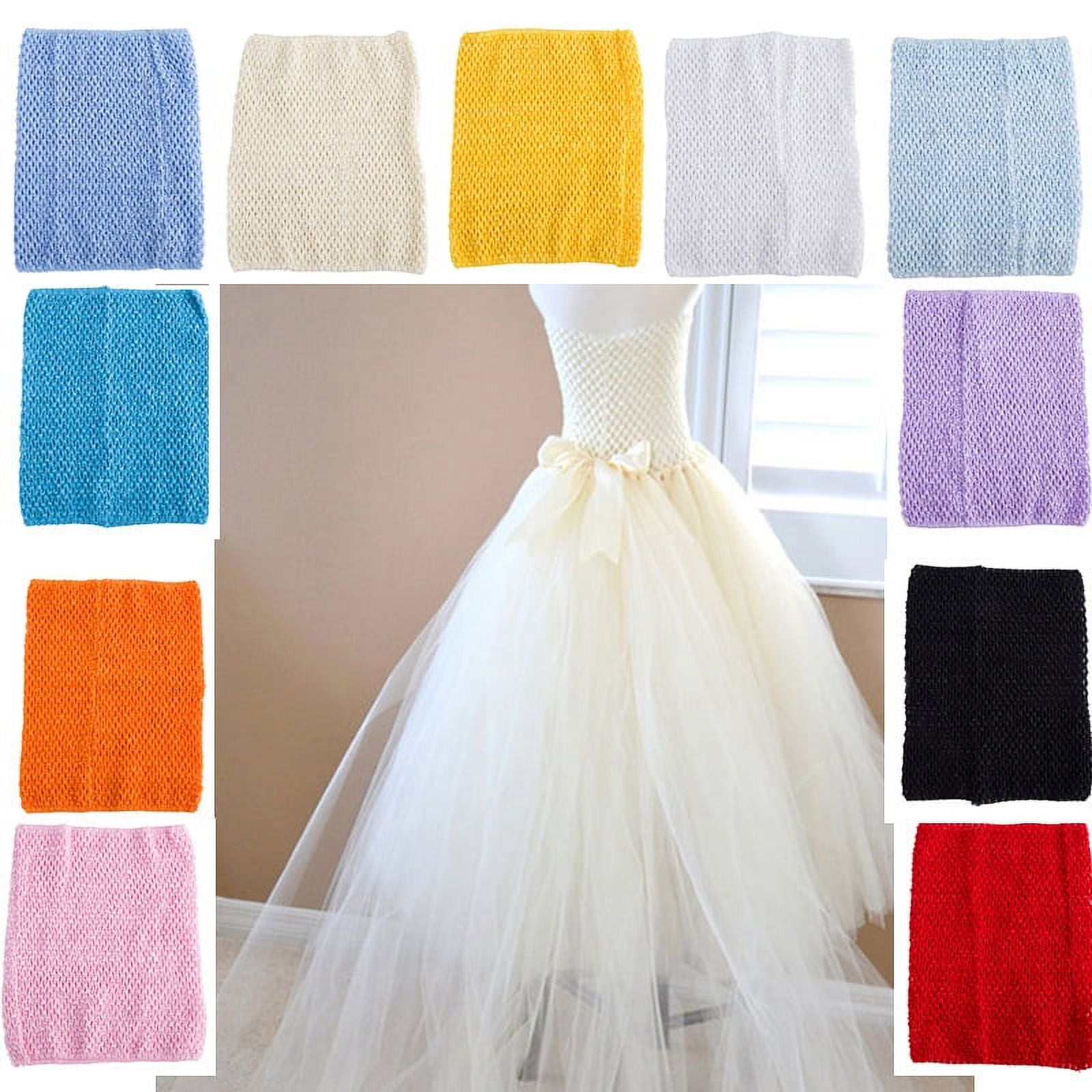 6/9/12 Inch Assorted Colors Baby Girl Crochet Tutu Tube Tops Chest Wrap ...