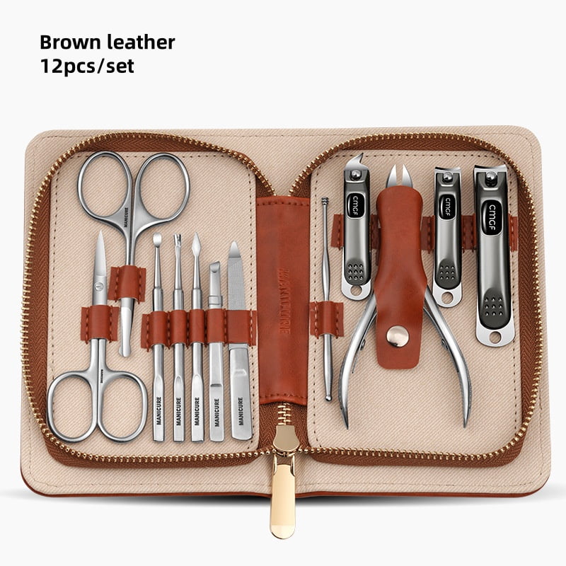 6/9/12pcs Manicure Set Nail Clipper Nail Kit Stainless Steel Anti-rust ...