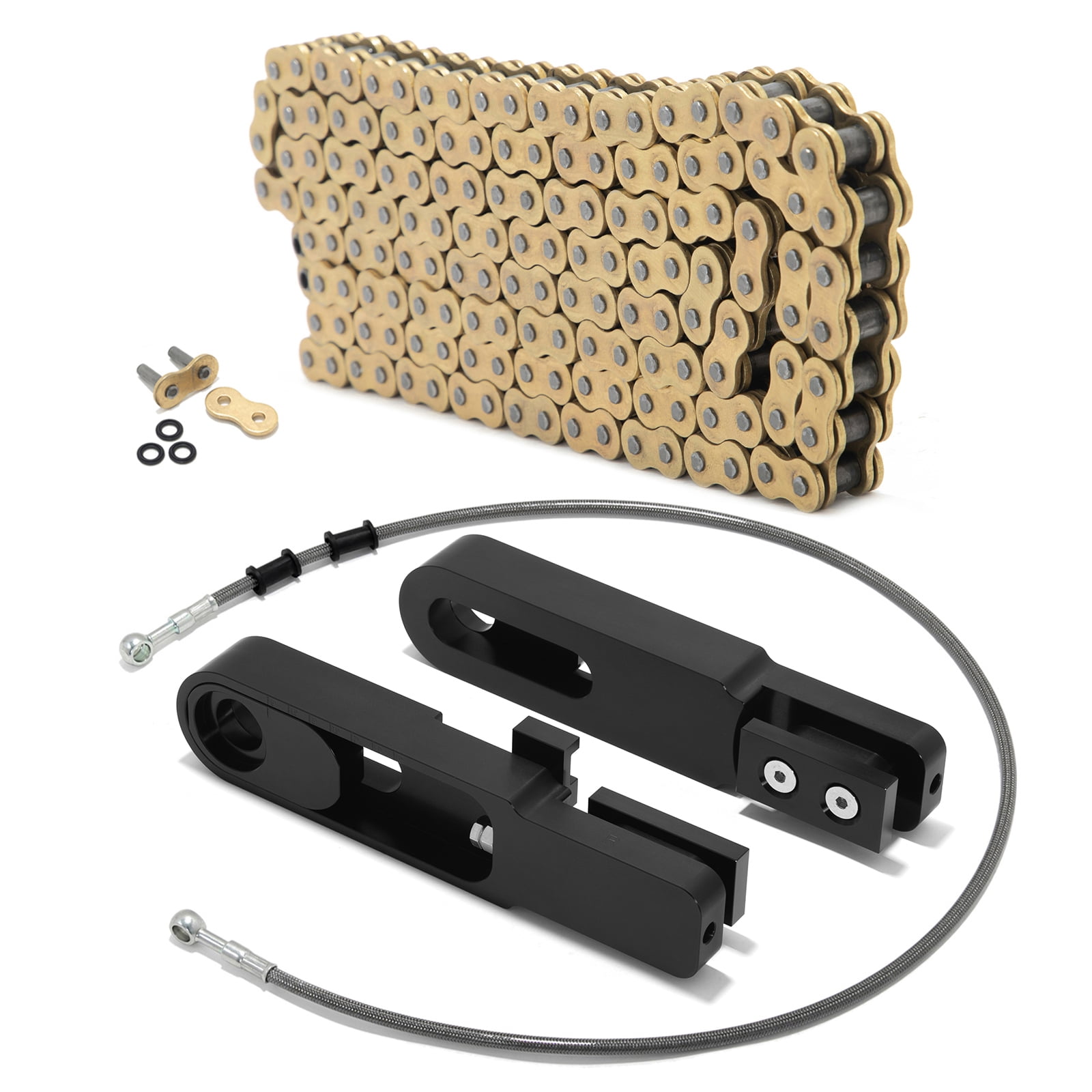 6"-9" Bolt on Swingarm Extensions Chain Brake Line set for Yamaha YZF ...