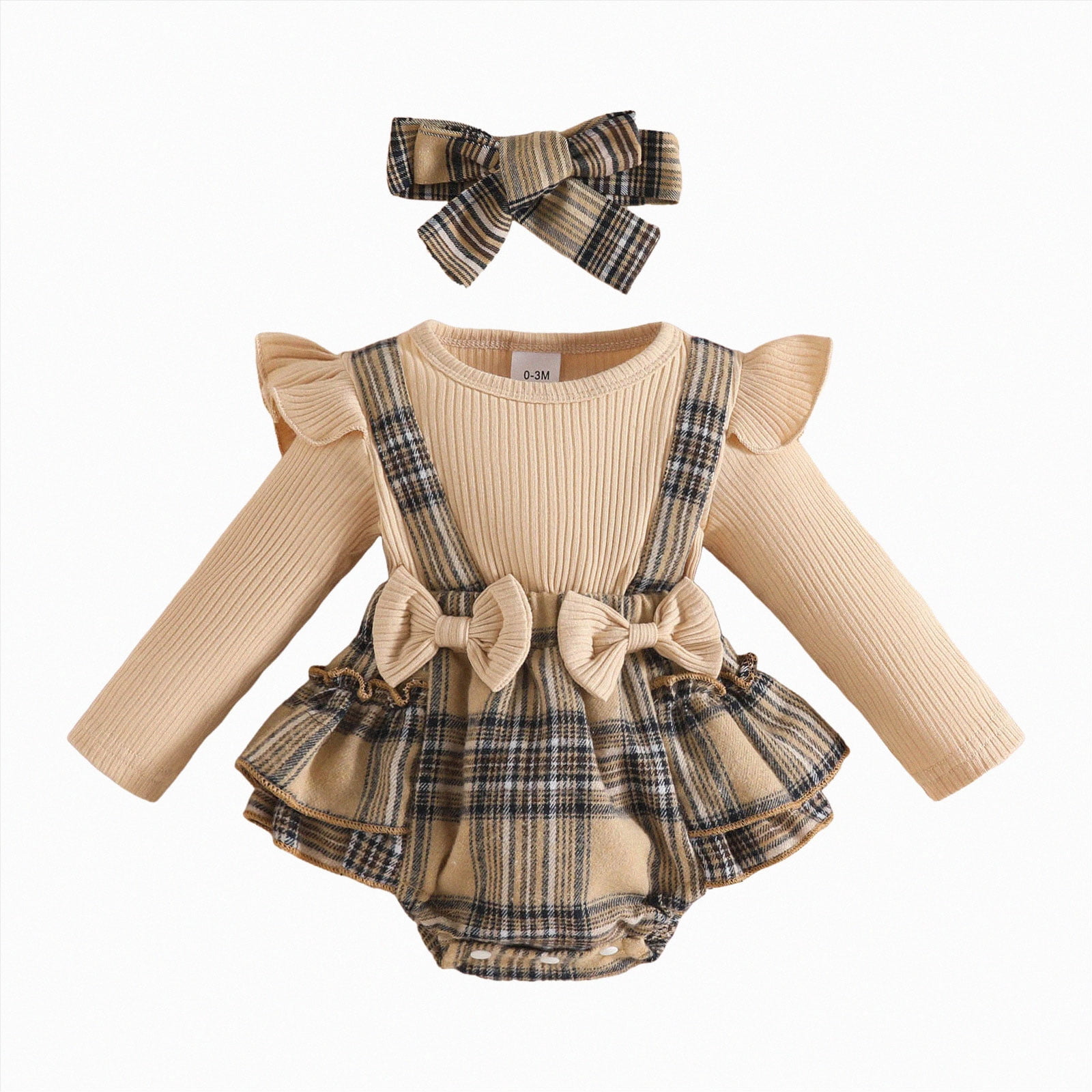 6-9 Months Infant One-Piece Romper Newborn Baby Girl Fall Winter Outfit ...