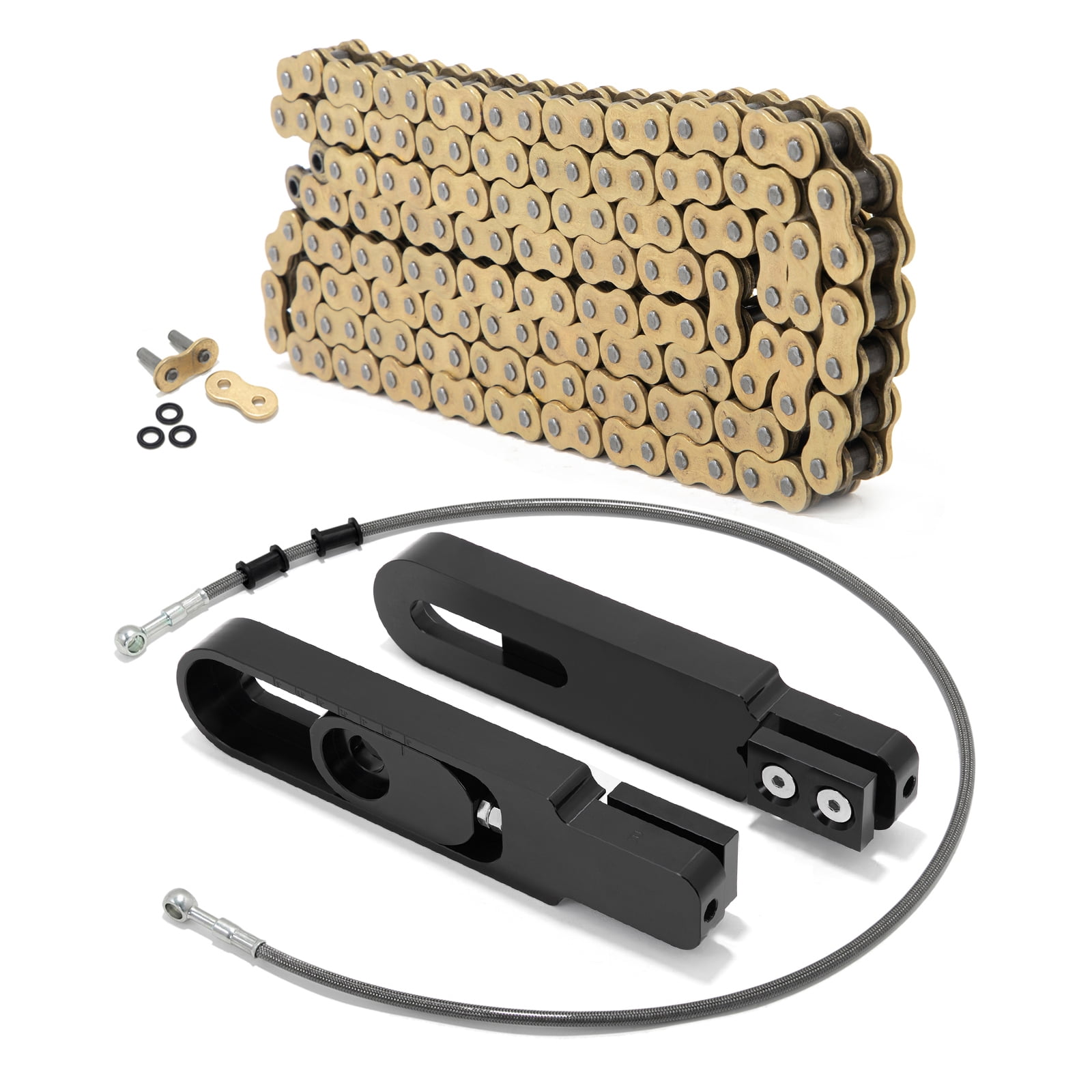 6"-9" Swingarm Extensions Chain Brake Line set for Kawasaki Z900 Z 900 ...