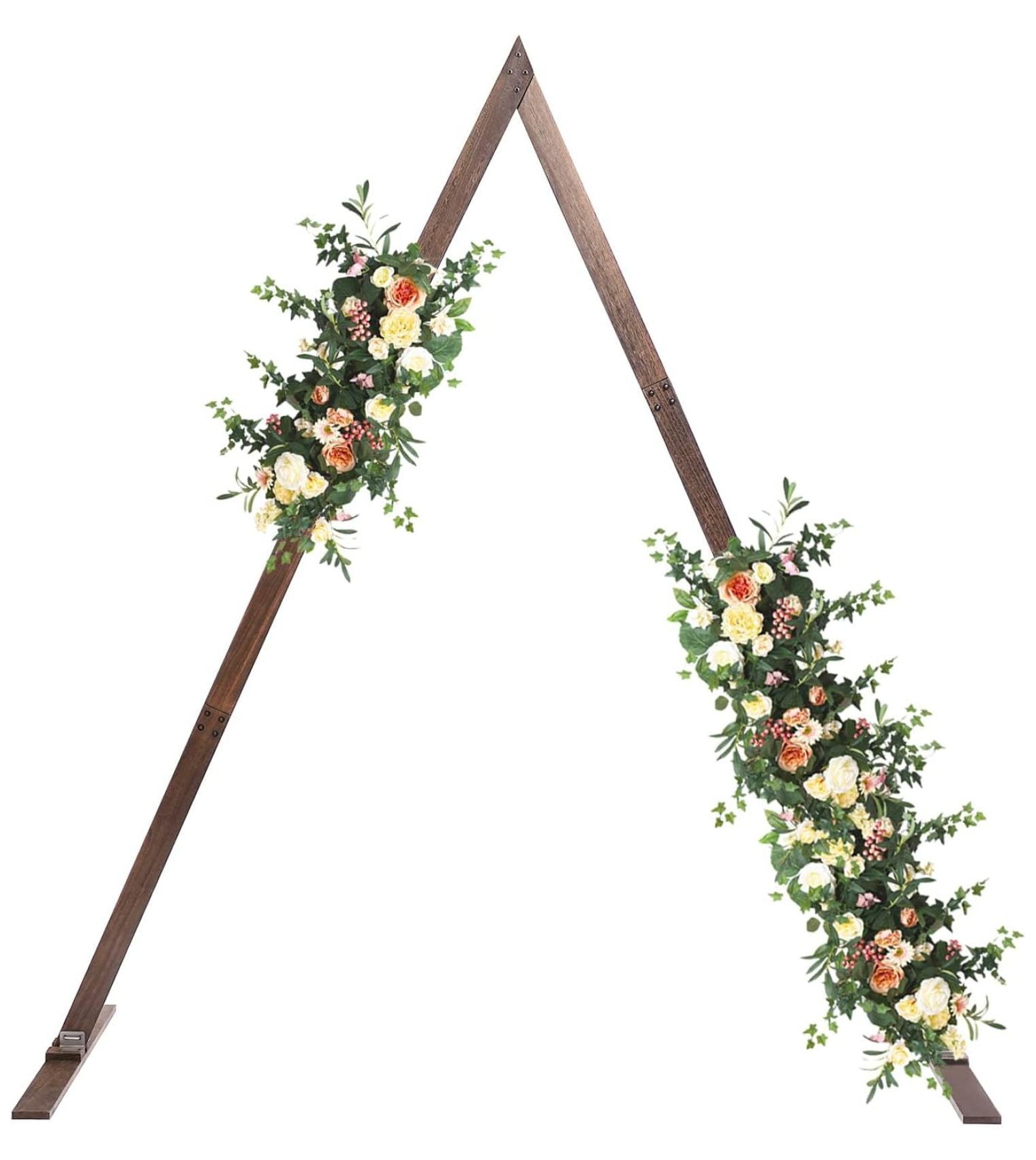 6.9 X 8.2ft Wooden Wedding Arch, Triangle Backdrop Arch Stand for ...