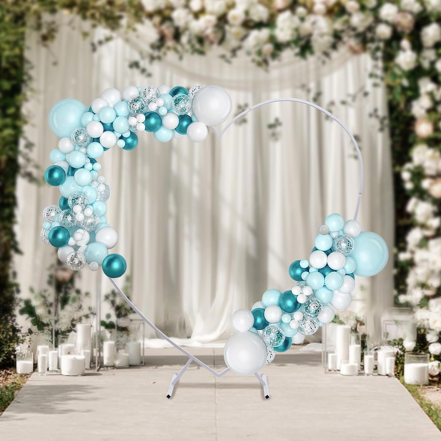 6.9 ft Wedding Heart Arch Stand, Heart Shape Wedding Arches for ...