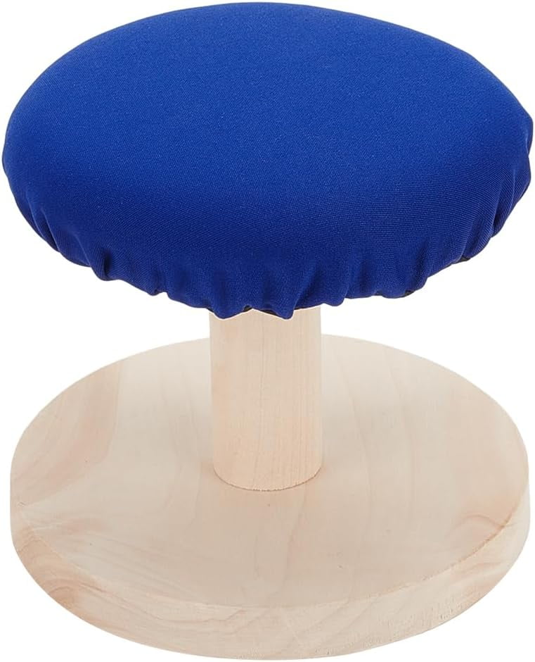 6.9x6.3inch Round Wooden Ironing Board Blue Mini Iron Padded Sleeve ...