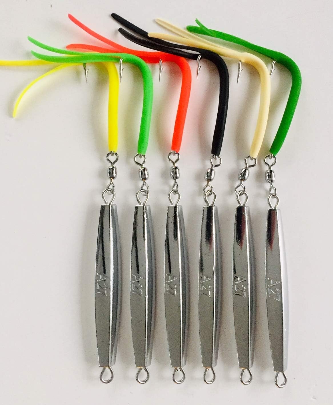 6- A-27 Ava Diamond Jigs 3 oz.with Split Tube Tail Hook - Walmart.com
