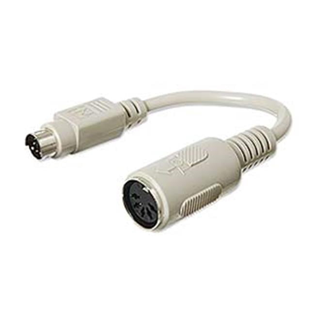 6'' Adapter PS2 Mini Din 6 Male to Din 5 Female Cable - Walmart.com