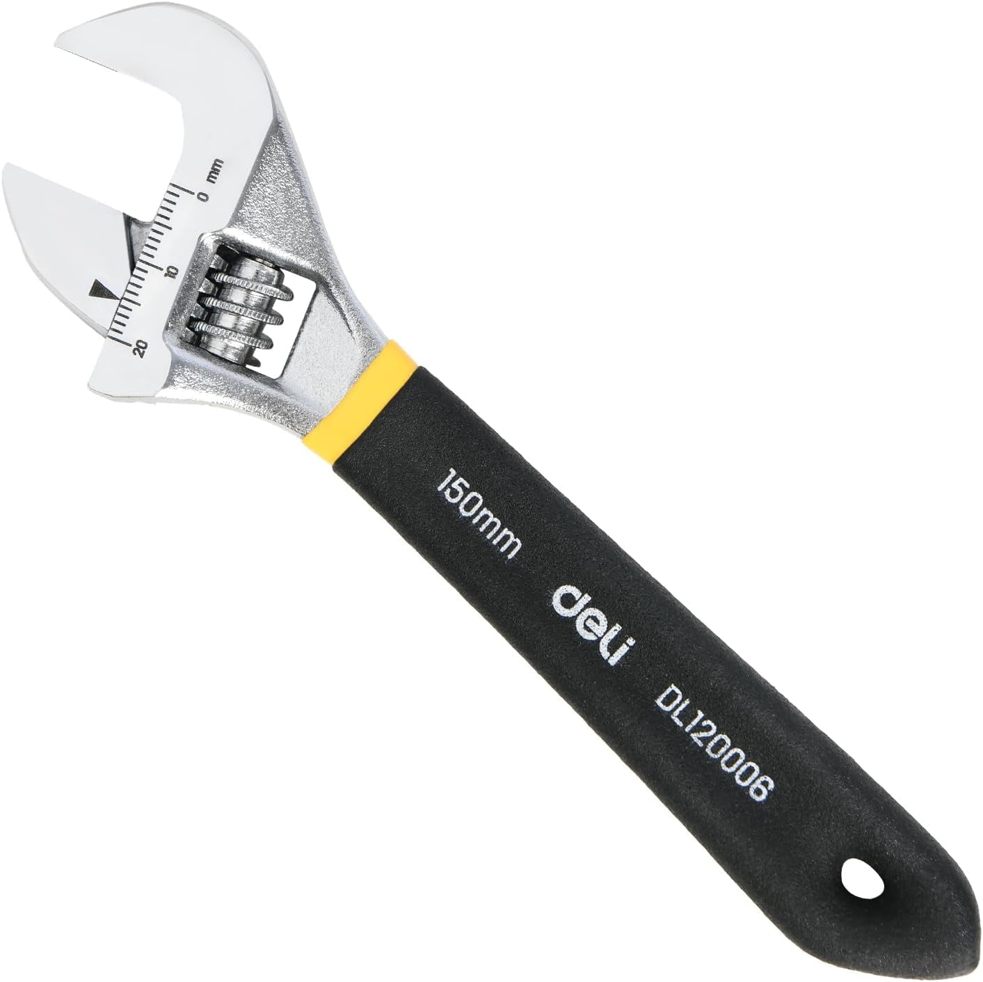 6" Adjustable Wrench Heavy-Duty Chrome Anti-Slip Grip, Smooth-Jaw, Cr-V ...