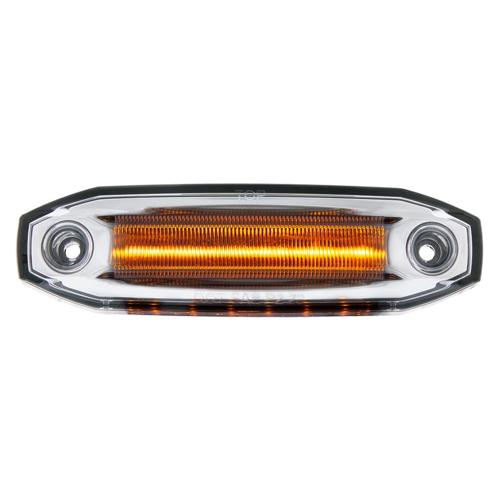 6 Amber LED Light (Clearance/Marker) With 6 Amber LED Side Ditch Puddle ...