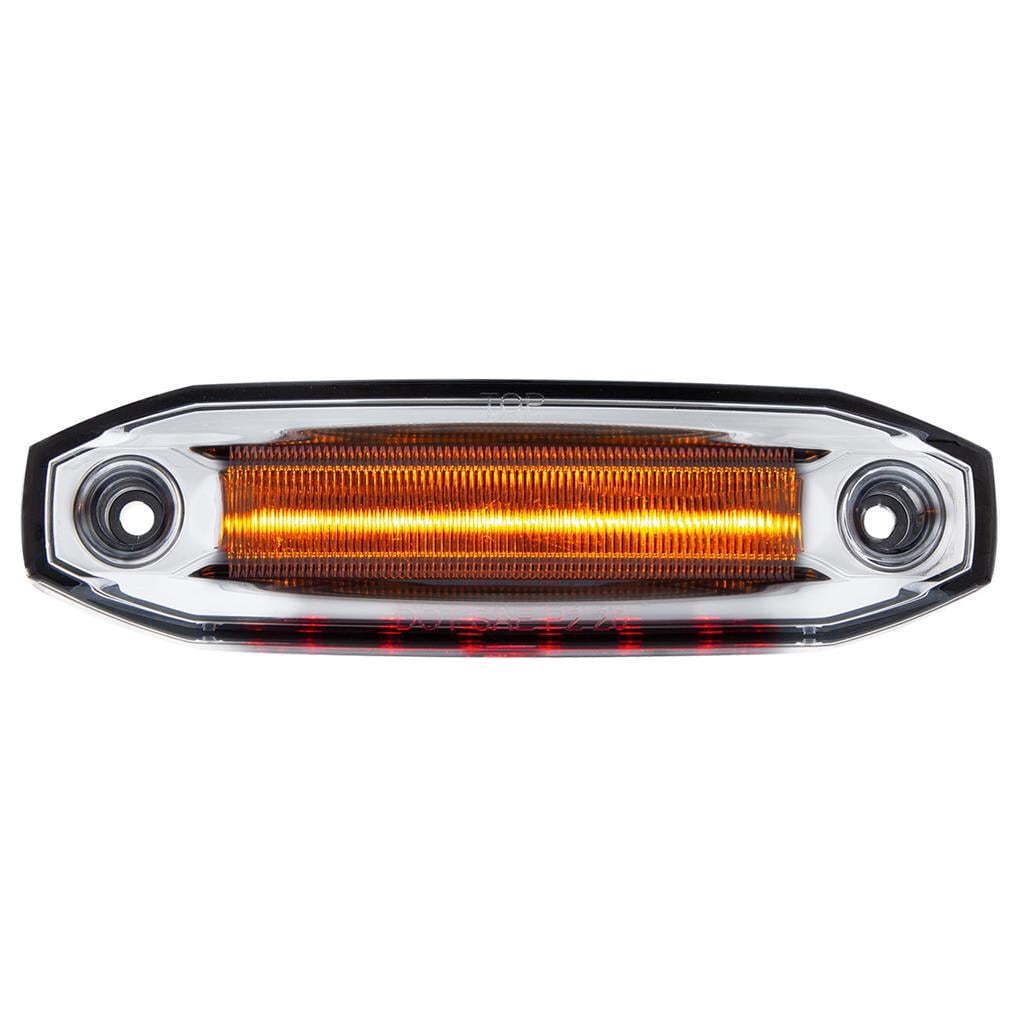 6 Amber LED Light (Clearance/Marker) With 6 Red LED Side Ditch Puddle ...