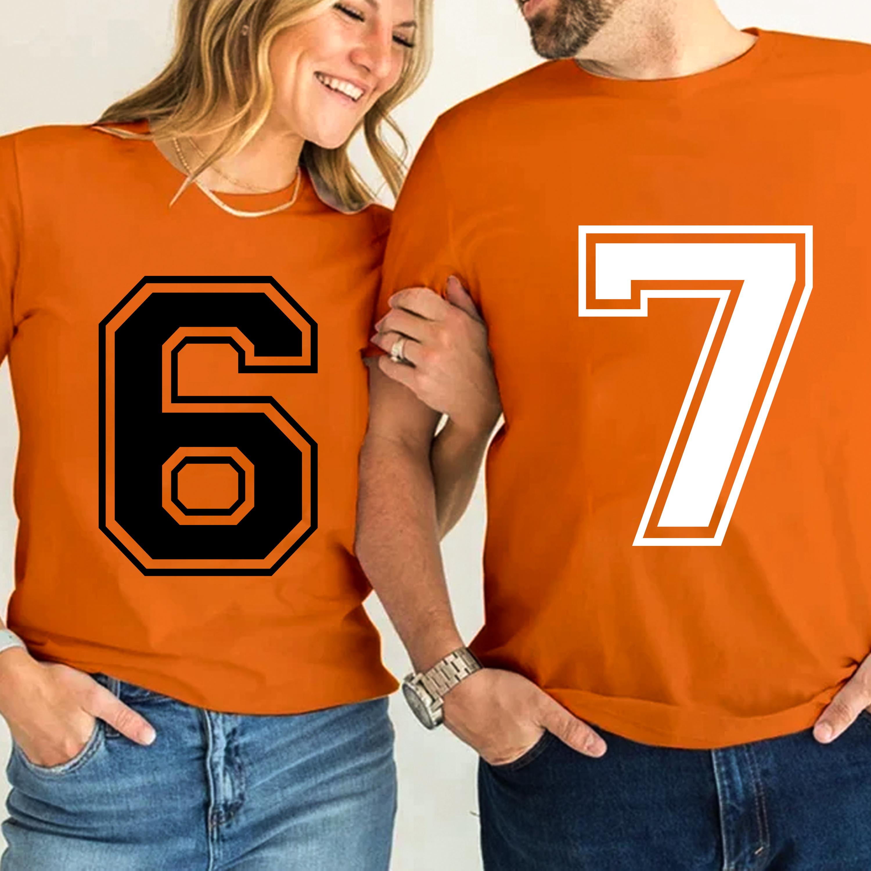 6 And 7 Couples Shirt, Trendy Tiktok 6 7 Meme Shirt, Six Seven Couples ...