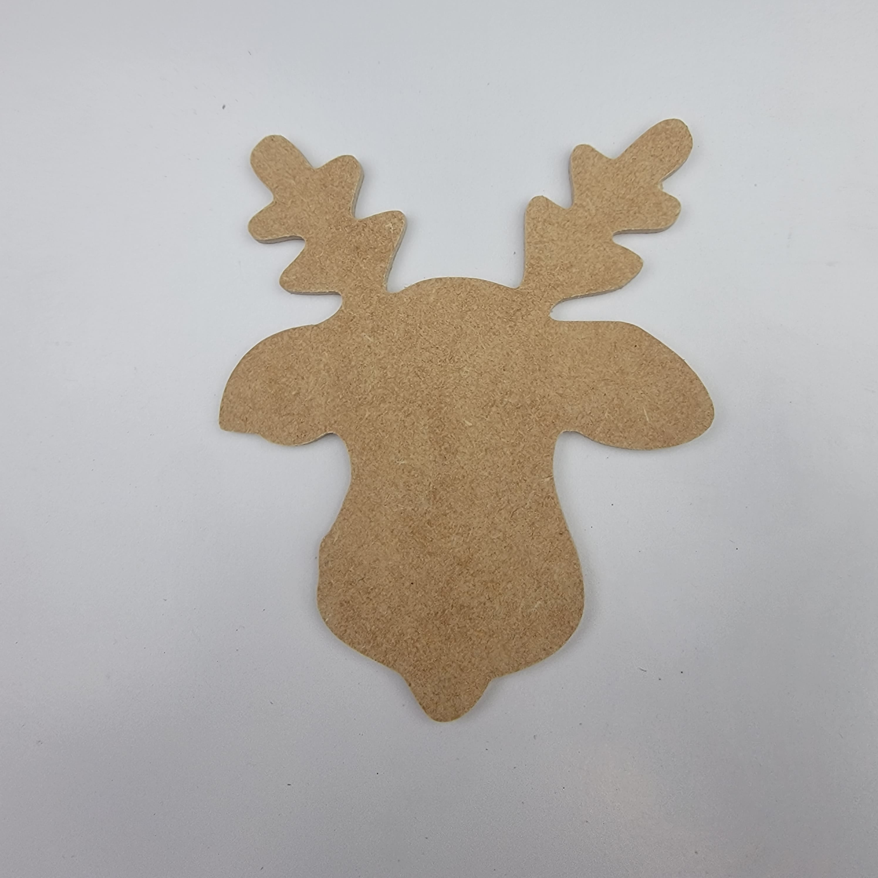 6" Animated Reindeer Head, Unfinished MDF Art Shape by Wooden Craft ...