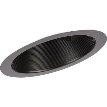 NICOR Lighting 6-Inch Airtight Recessed Cone Baffle Trim, Black ...