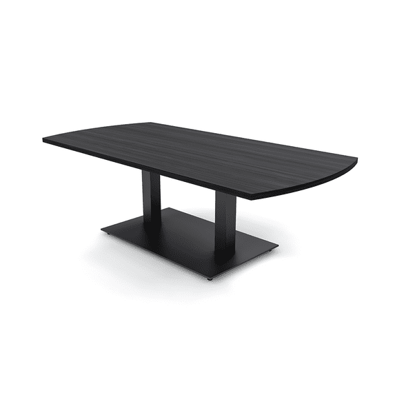 6' Arc Rectangle Shaped Coffee Table For Office Double Post Base ...
