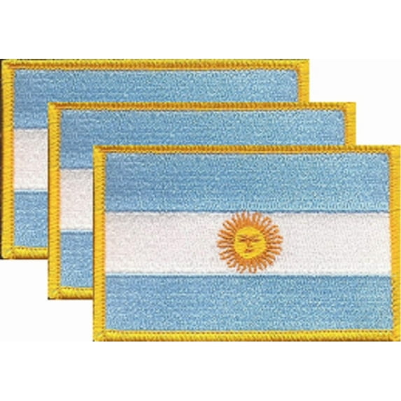 6 Argentina Flag Patches, Embroidered Iron On or Sew On, Measures 3.50" x 2.25" - Walmart.com