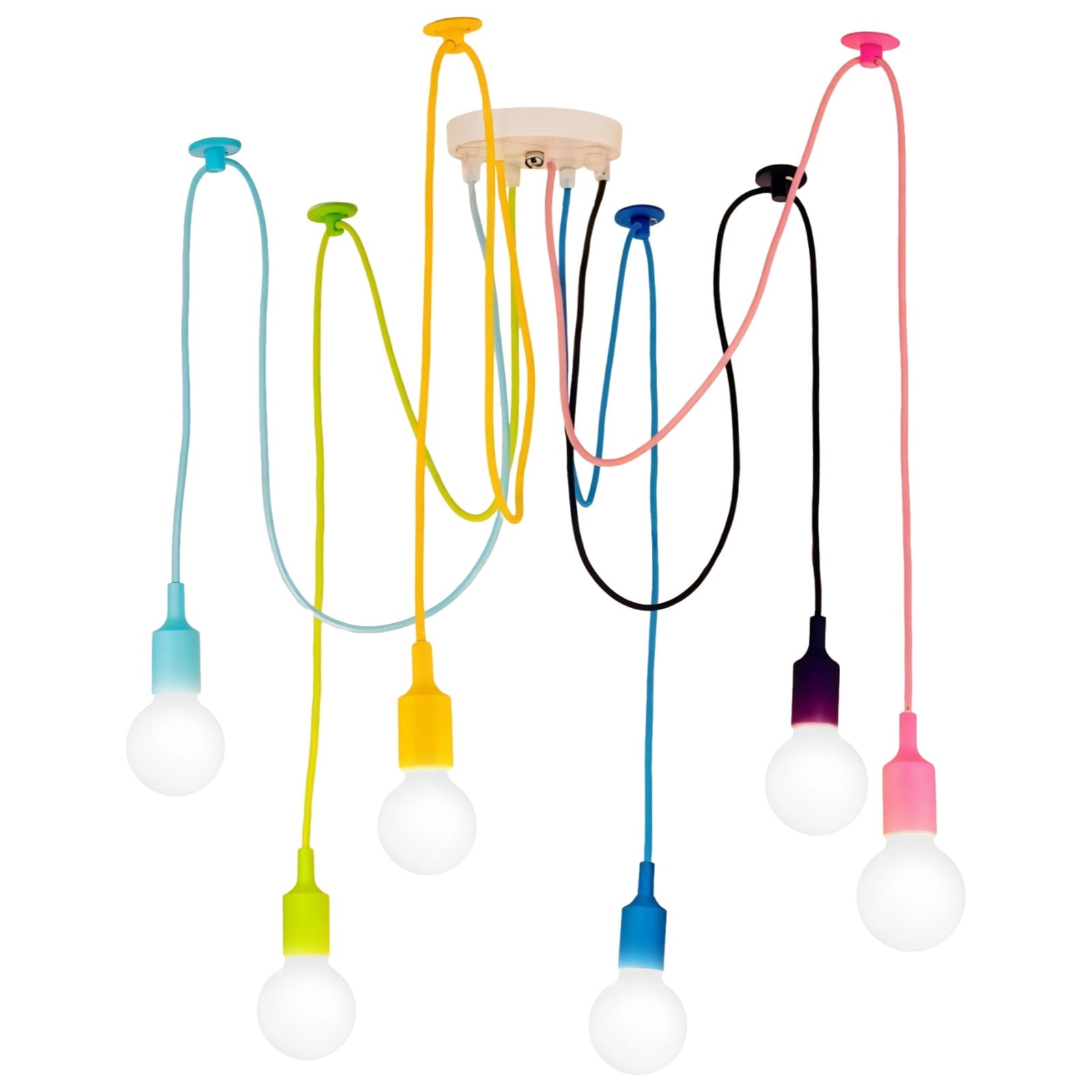 6 Arms Spider Lamps, Adjustable Ceiling Spider Pendant Lights, DIY ...